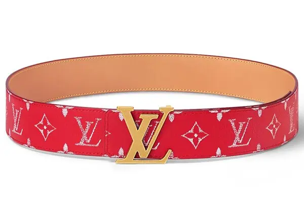 LOUIS VUITTON Initiales 40mm Reversible Belt - Red