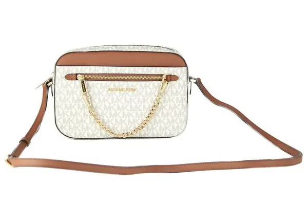 Michael Kors Jet Set East West Crossbody Bag Large - Vanilla/brown