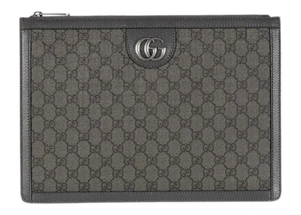 Gucci Ophidia Portfolio Case Gg Supreme - Grey/black