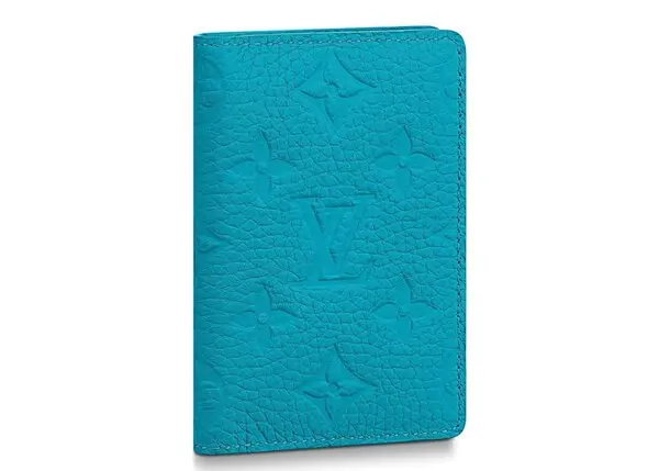LOUIS VUITTON Pocket Organizer Monogram Taurillon - Turquoise