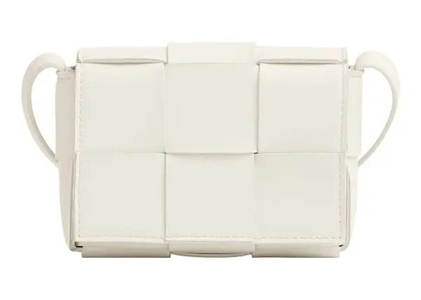 Bottega Veneta Cassette Mini Intreccio - White