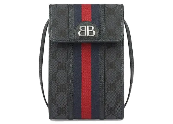 Gucci X Balenciaga The Hacker Project Phone Bag - Black