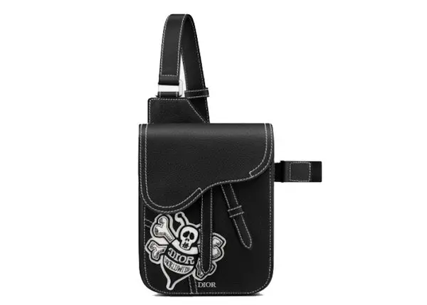 Dior And Shawn Saddle Pouch - Black/white