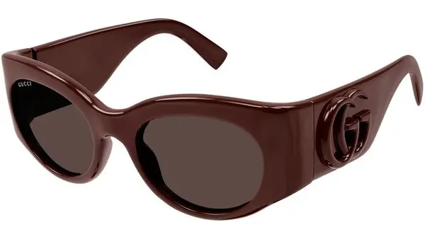 Gucci Oval Sunglasses - Burgundy/brown (gg1544s/002)