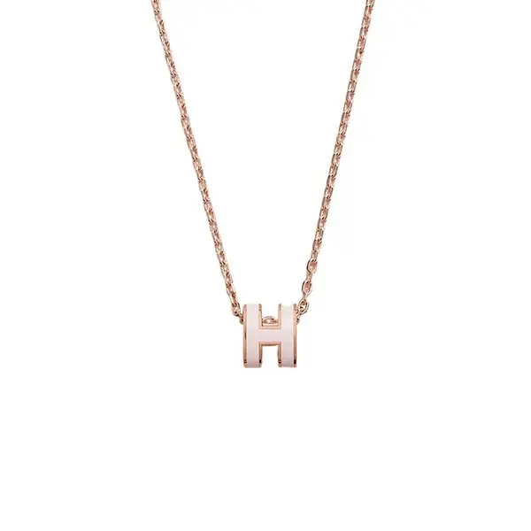 Hermès Mini Pop H Pendant - Rose Dragee