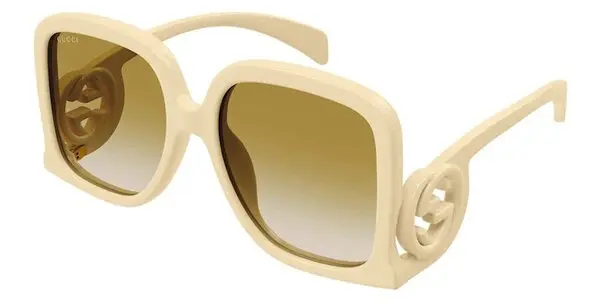 Gucci Oversized Square Sunglasses - Ivory (gg1326s/002/58)