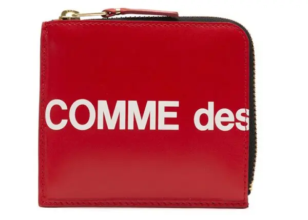 Comme Des Garçons Sa3100hl Huge Logo Wallet - Red