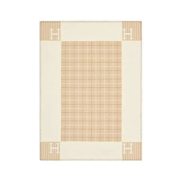 Hermès Blanket Avalon Cabriole - Biscuit