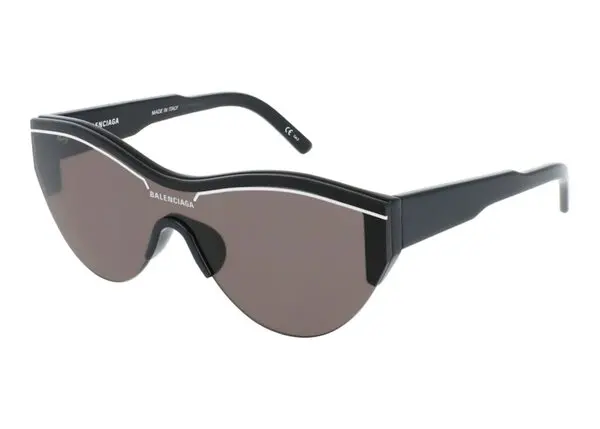 Balenciaga Shield Wrap Sunglasses - Black/grey (bb0004sa/30007308