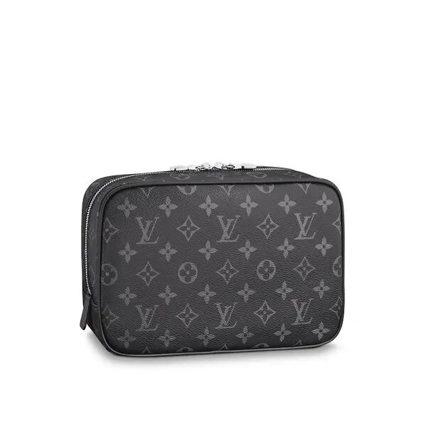 LOUIS VUITTON Toiletry Pouch Monogram Eclipse Gm - Black/grey