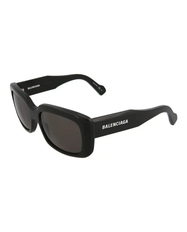 Balenciaga Square Rectangle Sunglasses - Black/grey (bb0072s