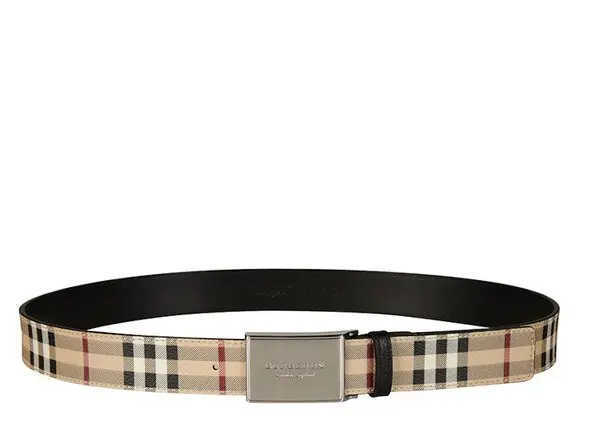 Burberry Plaque Buckle Belt - Beige