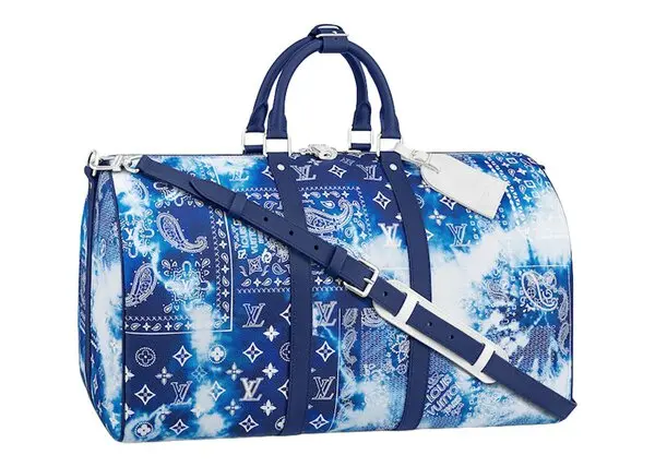 LOUIS VUITTON Keepall 50b Monogram Bandana - Bleached Blue