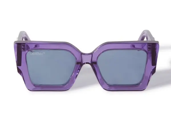 Off-White Catalina Rectangular Sunglasses - Transparent Purple/blue (19321739)
