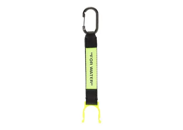 Off-White Bottle Holder Keyring - Black/fluo Yellow