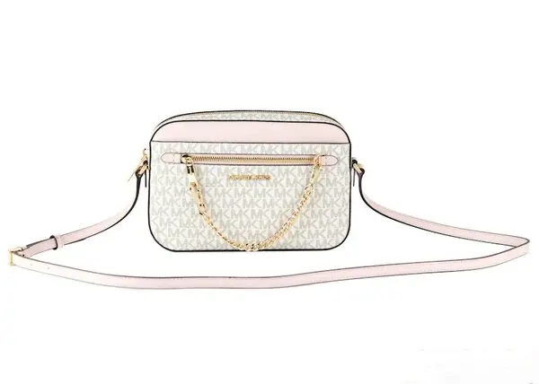 Michael Kors Jet Set East West Crossbody Bag Large - Vanilla/pink