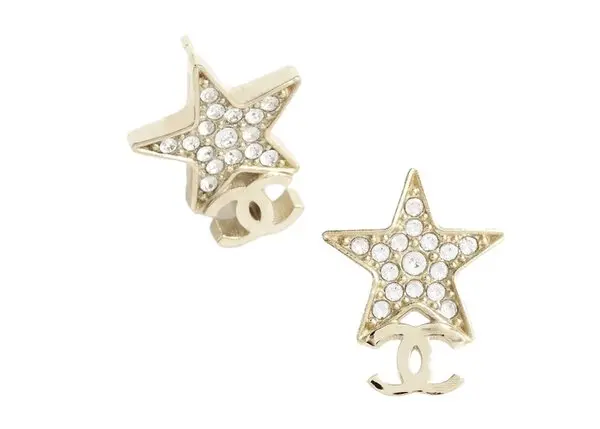 Chanel Stud Earrings - Gold/crystal (abb488 B14060 Nr341)