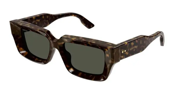 Gucci Square Frame Sunglasses - Havana/green (gg1529s/002