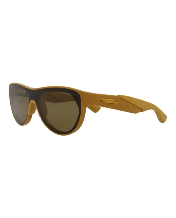 Bottega Veneta Round Oval Sunglasses - Yellow/brown (bv1234s