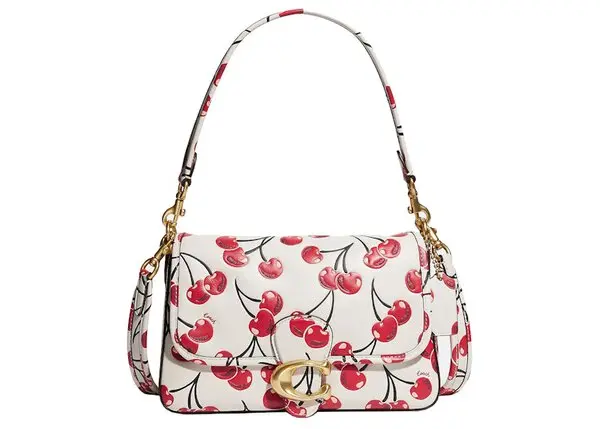 COACH Soft Tabby Shoulder Bag With Cherry Print