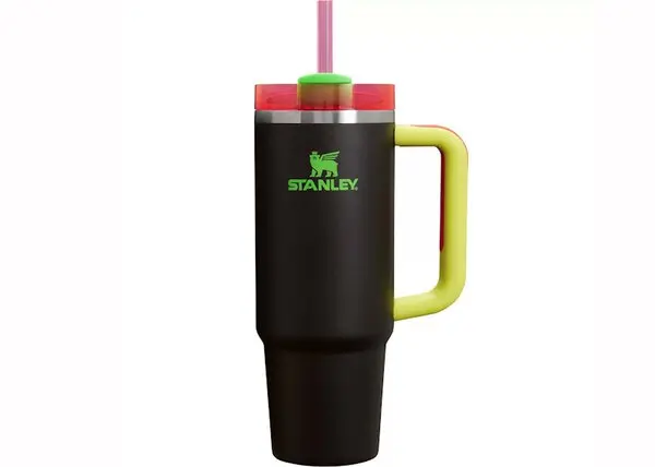 STANLEY The Spring Fling Collection Flowstate Quencher 30oz Tumbler - Black Neon