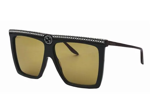 Gucci Square Sunglasses - Black (gg0733s/005/62)
