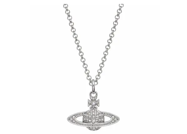 VIVIENNE WESTWOOD Mini Bas Relief Pendant Necklace - Silver