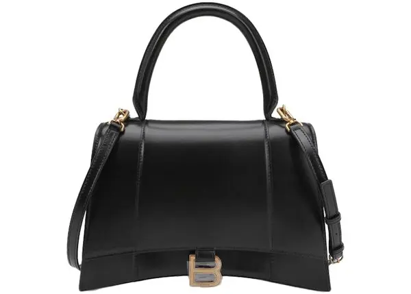 Balenciaga Hourglass Top Handle Bag - Black