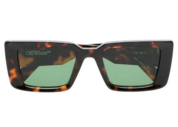 Off-White Savannah Oversized Sunglasses - Tortise/green (oeri064s23pla0016055)