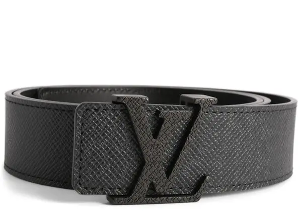LOUIS VUITTON Leather G Icon Squared Buckle Belt - Ardoise