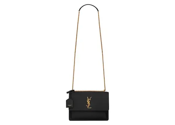 Saint Laurent Sunset Chain Bag Medium - Noir