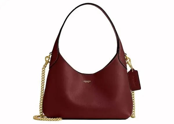 COACH Brooklyn Shoulder Bag 23 - Brass/dark Ruby