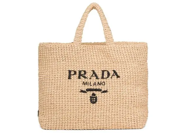 Prada Raffia Tote Bag