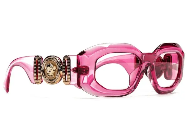 Versace Biggie Sunglasses Ve4425u-542184 - Transparent Pink (ve4425u/542184)