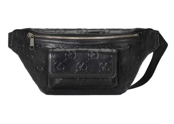 Gucci Gg Embossed Belt Bag - Black