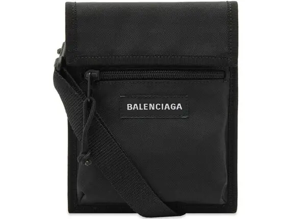 Balenciaga Explorer Pouch With Strap - Black