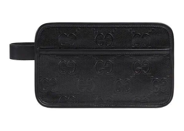 Gucci Gg Embossed Cosmetic Case - Black
