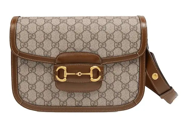 Gucci 1955 Horsebit Shoulder Bag - Beige/brown