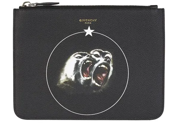 Givenchy Monkey Brothers Zipped Pouch - Black