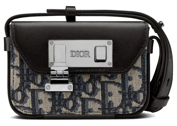 Dior Nano Pouch Oblique Galaxy - Beige/black