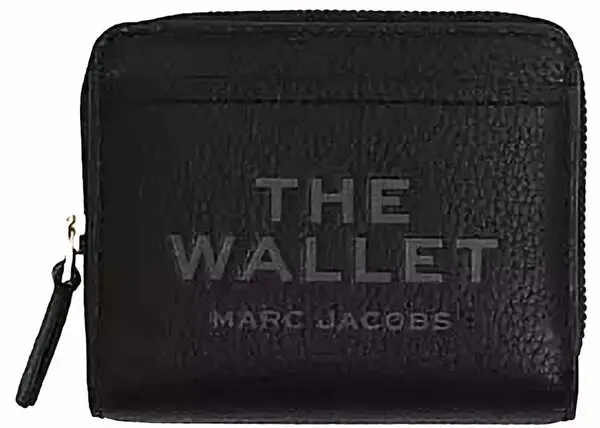 Marc Jacobs The Leather Mini Compact Wallet - Black
