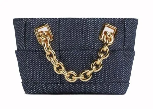 Bottega Veneta Chain Holder Denim Bag - Blue