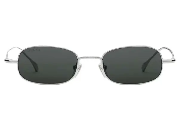 Gucci Rectangular Frame Sunglasses - Silver/grey (779496 I3330 8112)