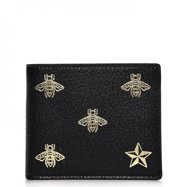 Gucci Bifold Wallet Bee Star - Black