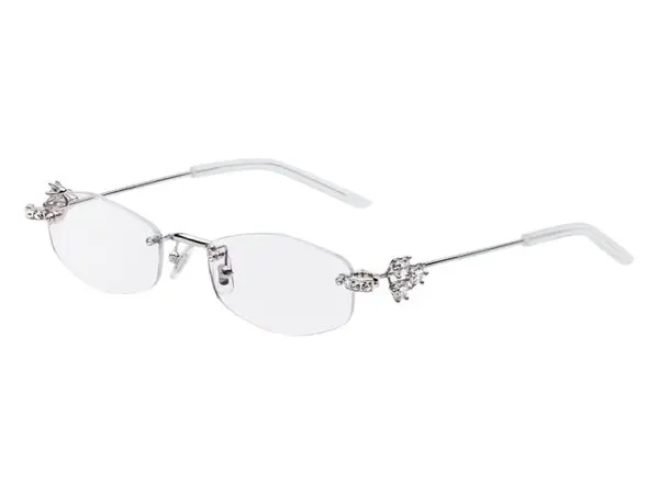 GENTLE MONSTER Glitz 02 Sunglasses - Silver/clear