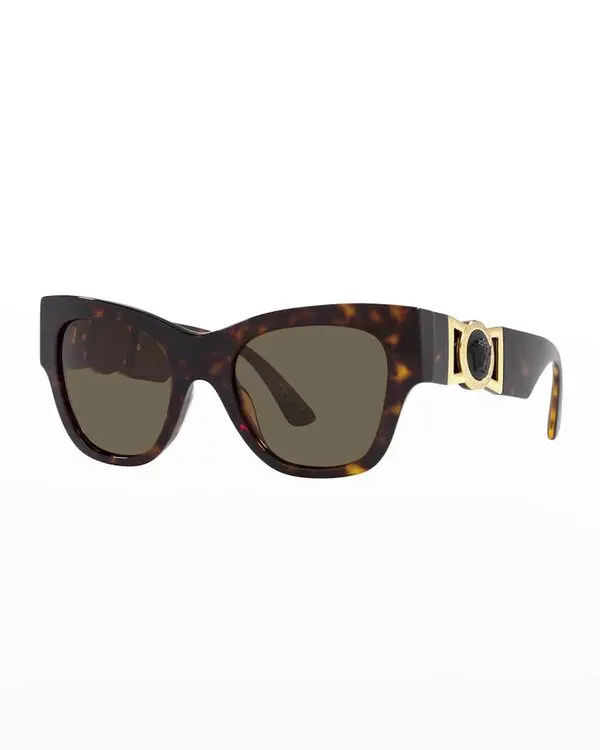 Versace Cat Eye Sunglasses - Tortise (ve4415u/1083/52)