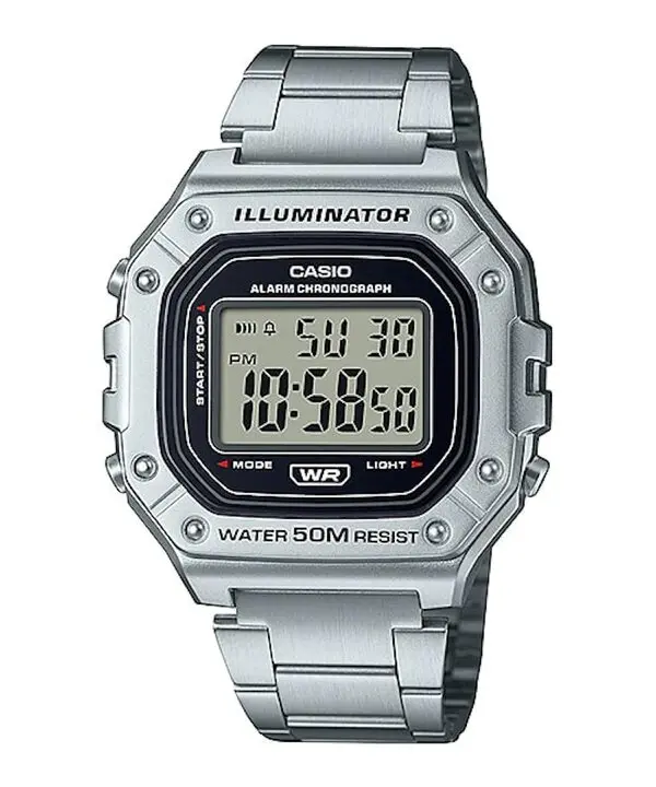 Casio Digital Watch With Band - Stainless Steel
