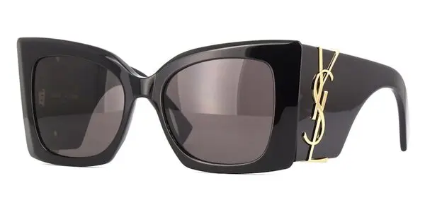 Saint Laurent Oversized Sunglasses - Black/black (sl/m119