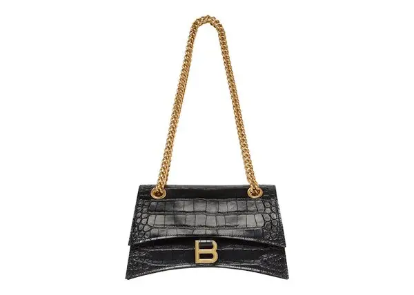 Balenciaga Crush Chain Shoulder Bag - Black