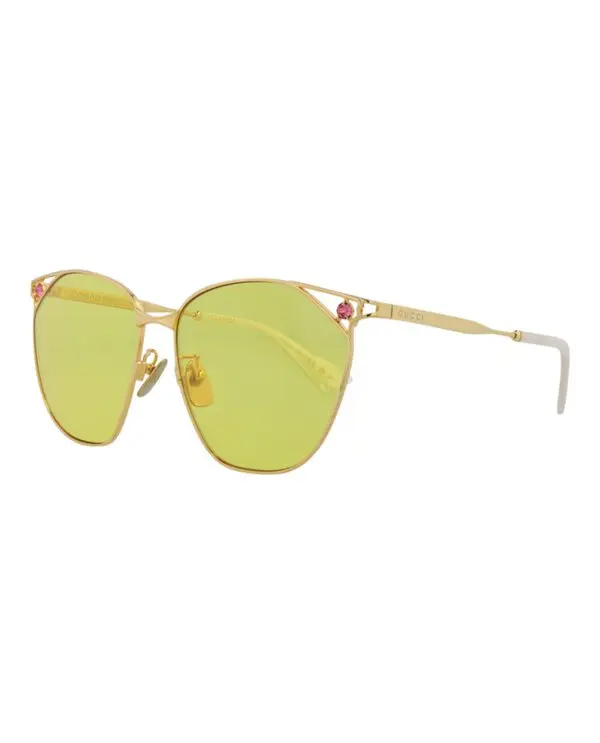 Gucci Cat Eye Sunglasses - Gold/yellow (gg1375sa